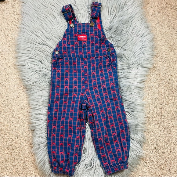 OshKosh B'gosh | Bottoms | Vintage Oshkosh Bgosh Plaid Wagon Overalls ...